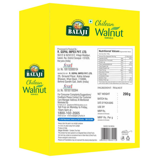 Lali Balaji Chile Walnut kernel 200g – Balaji Dry Fruits
