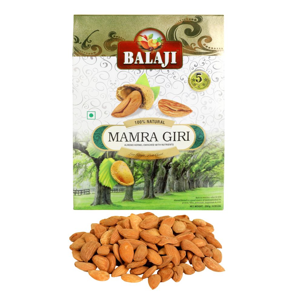 Lali Balaji Mamra 5 Star 250g – Balaji Dry Fruits
